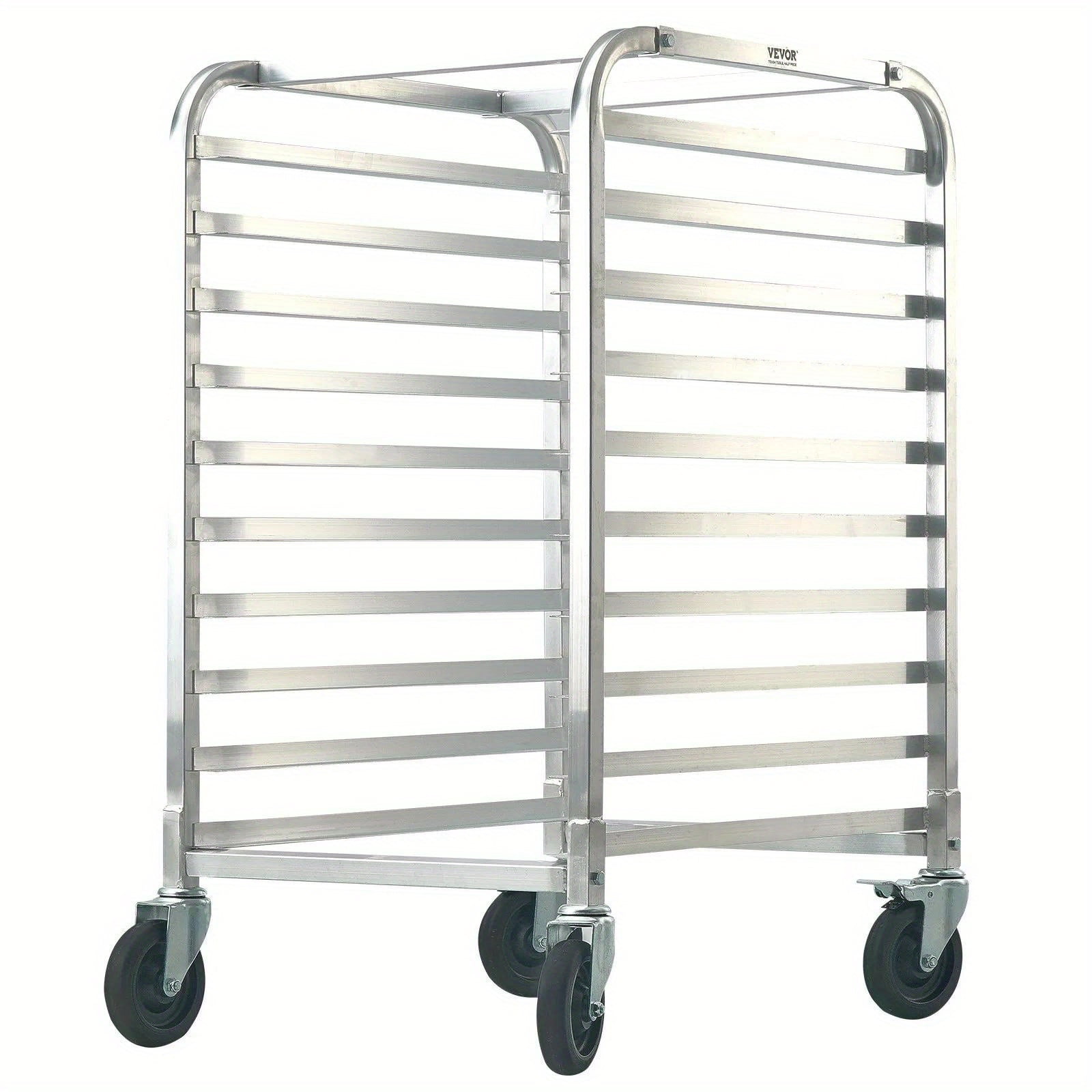 Bun Pan Rack 10-Tier Commercial Bakery Racks with Brake Wheels Aluminum ...