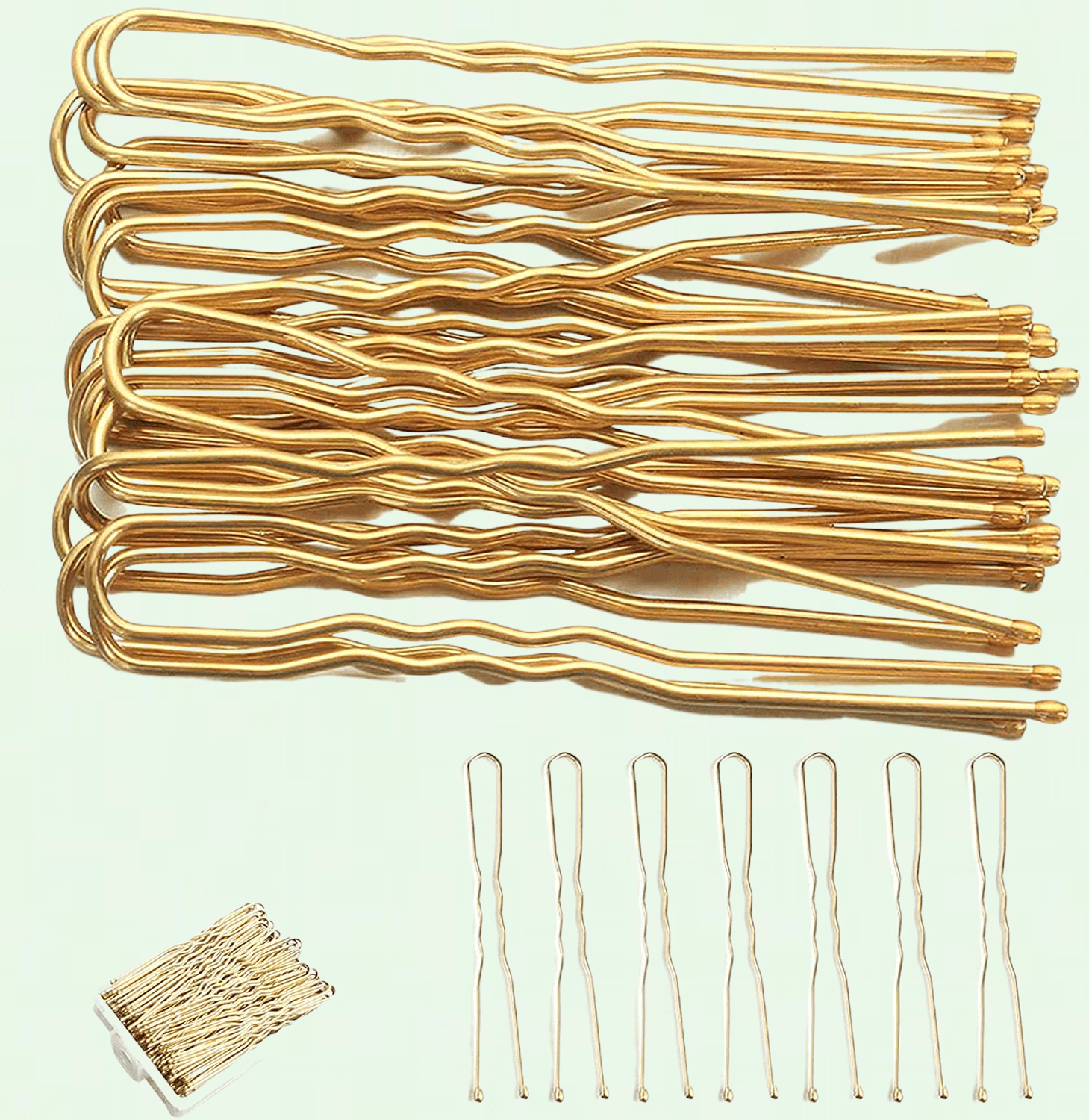 Bun U Pins for Haircuts, 100 Hair Pins for Buns, Blonde Bobby Pins for ...