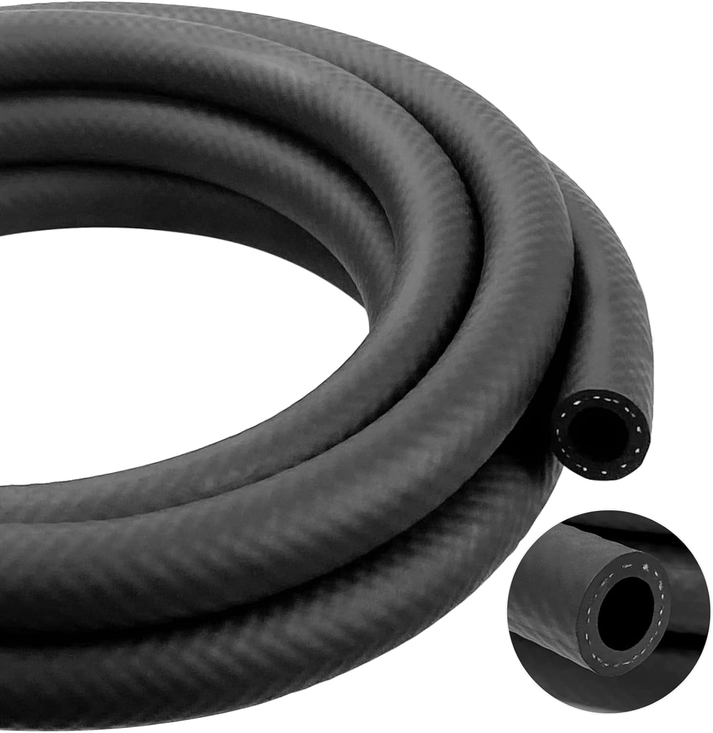 Bunacde Fuel Line 3/8 Inch ID, NBR Fuel Line Transfer Hose for Small ...
