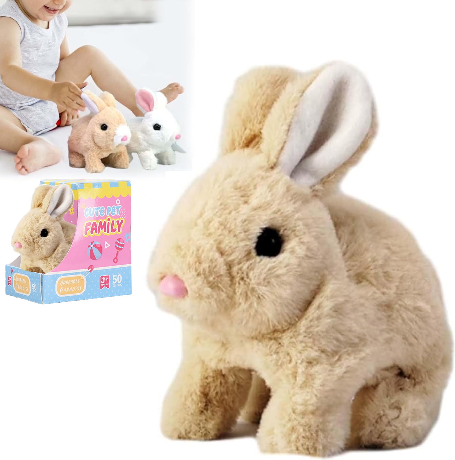 Bunby - Easter My Realistic Bunny Toy,Easter Interactive Plush Bunny ...