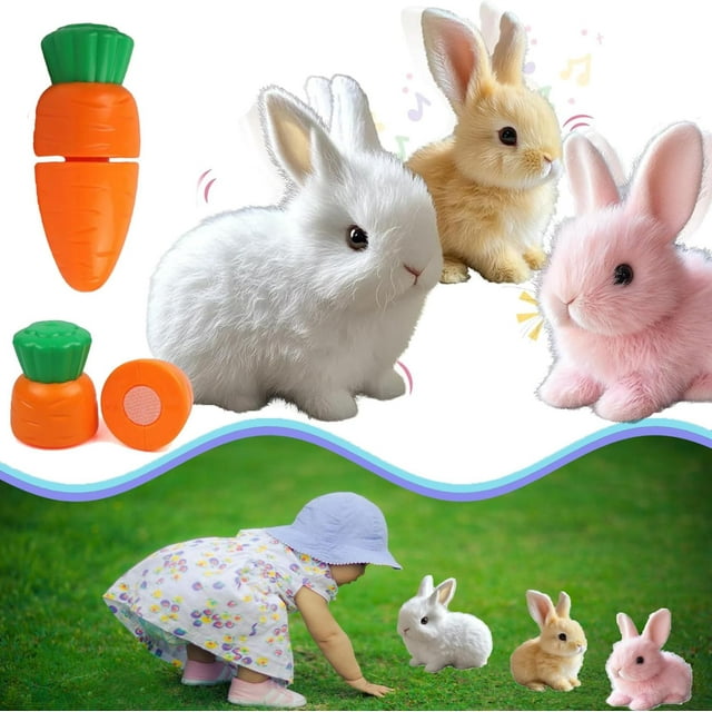 Bunby - Easter My Realistic Bunny Toy, Interactive Bunny Realistic ...