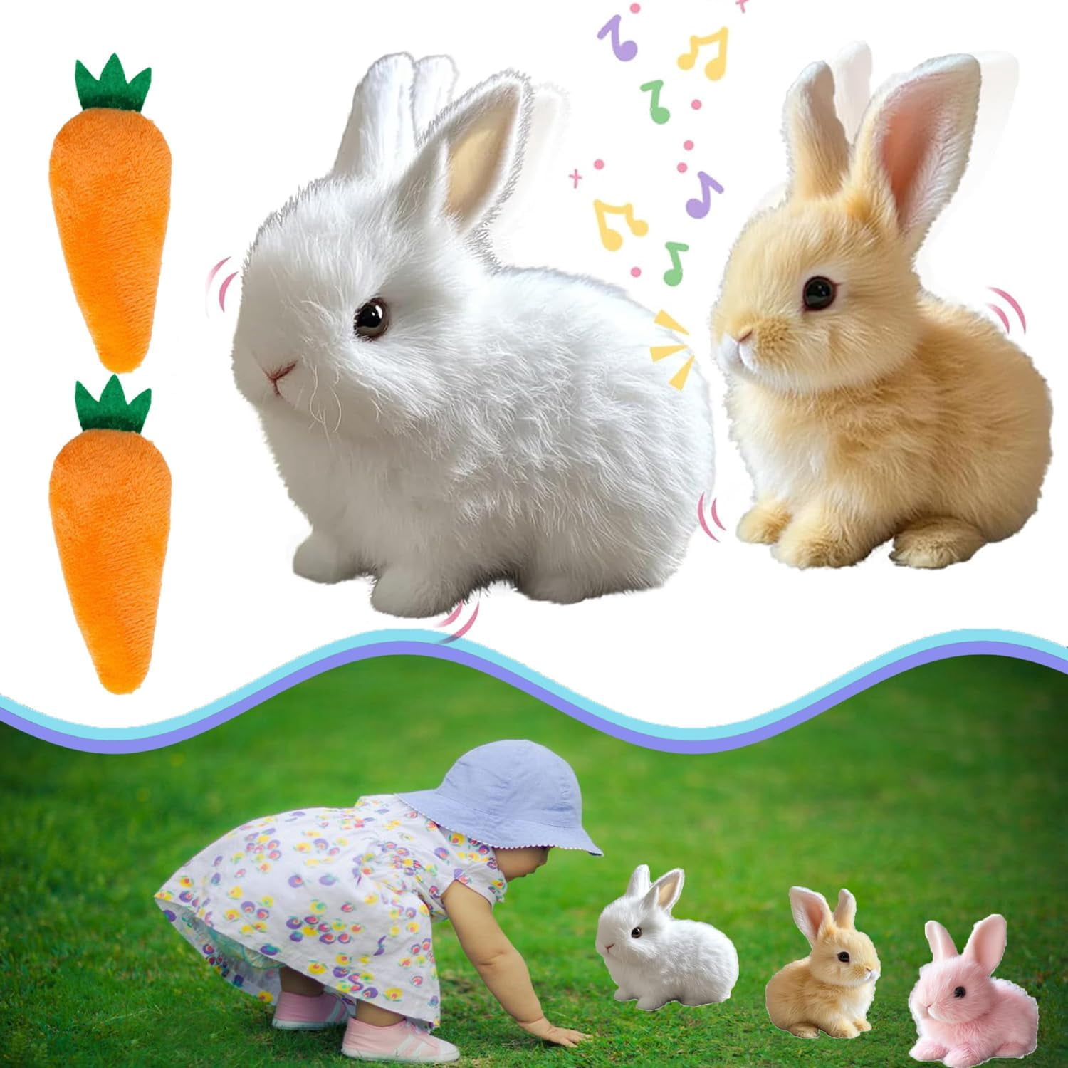 Bunby - Easter My Realistic Bunny Toy, Interactive Bunny Realistic ...