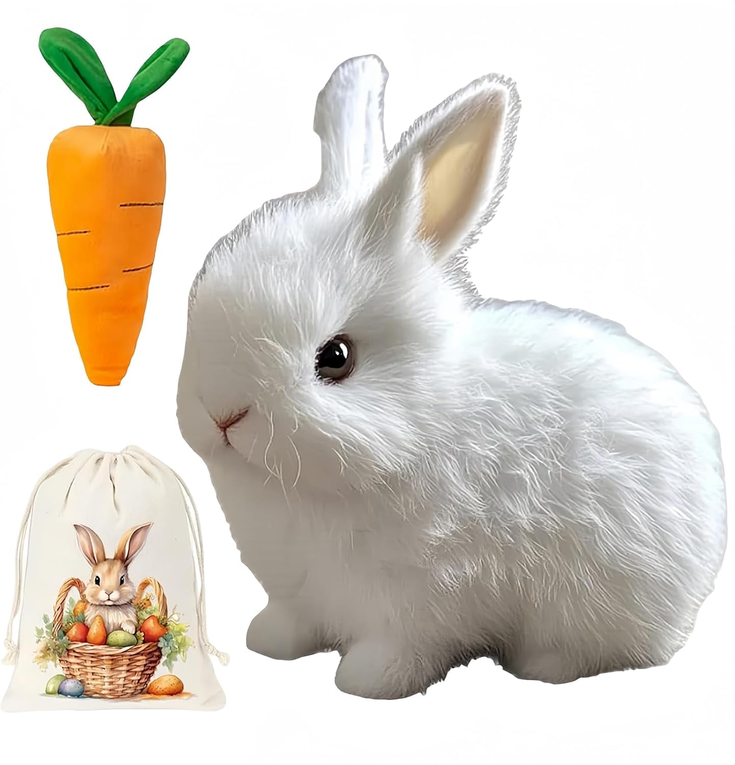 2025 NEW Bunby - Easter Realistic white Bunny Plush Toy, Lifelike Soft ...