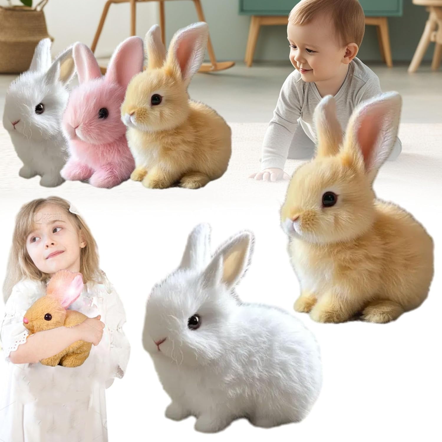 Bunby - My Realistic Bunny Toy, Bunbi Realistic Bunny Toys for Kids ...