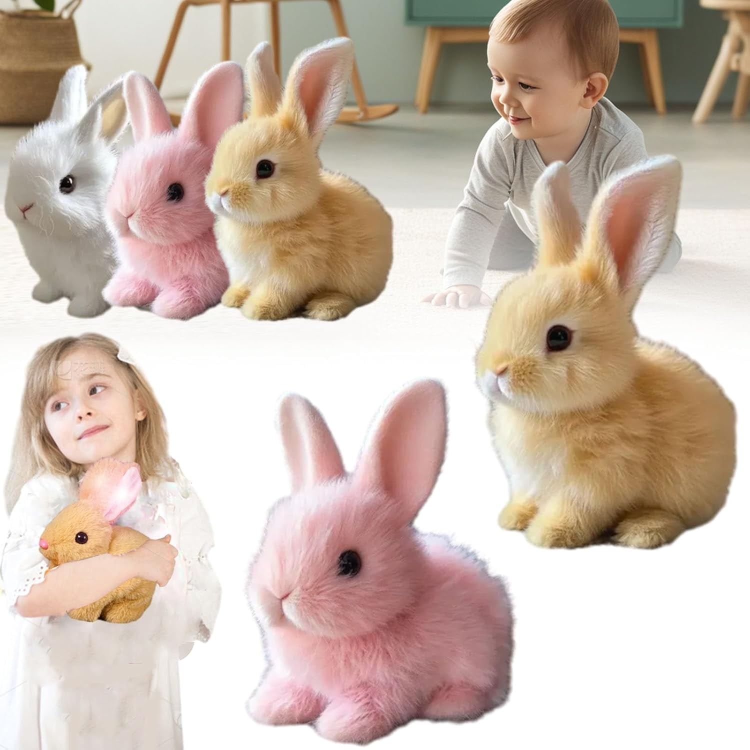 Bunby - My Realistic Bunny Toy, Bunbi Realistic Bunny Toys for Kids ...