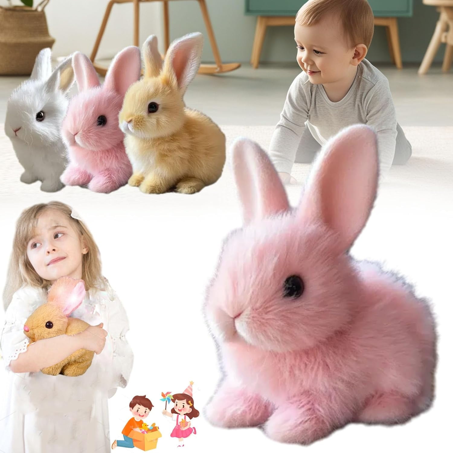 Bunby - My Realistic Bunny Toy, Bunbi Realistic Bunny Toys for Kids ...