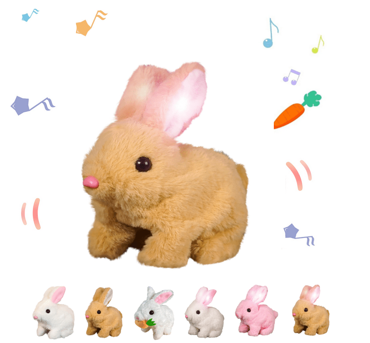 Bunby - My Realistic Bunny Toy with LED Ear, Handmade Realistic Animal ...