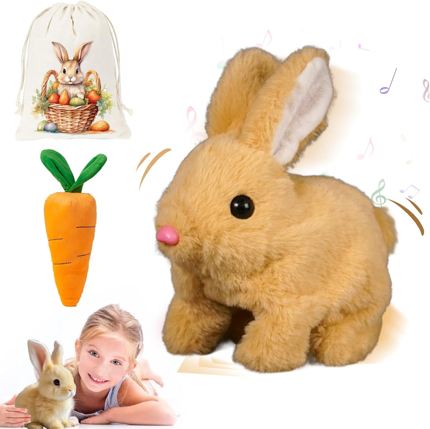 Bunby - My Realistic Bunny Toy, Bunny Realistic Bunny Toy - Jumping ...