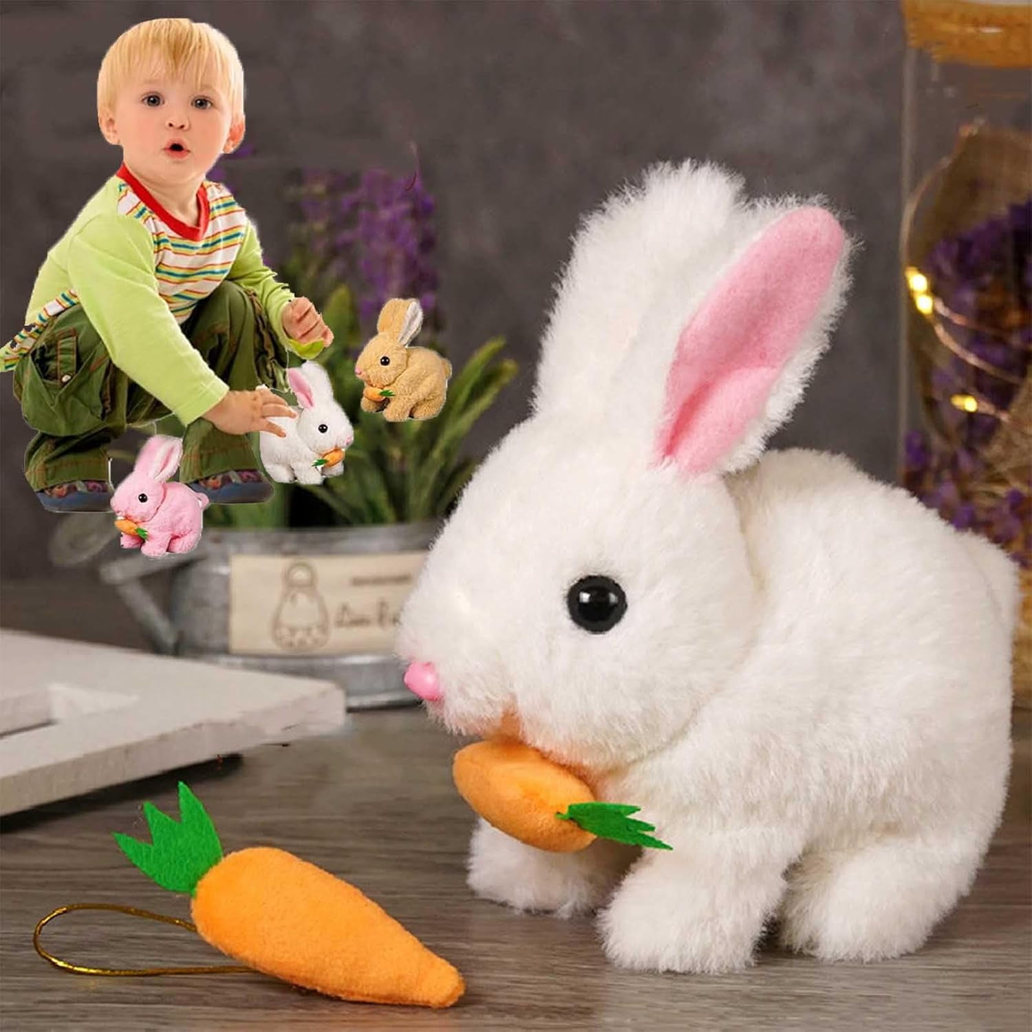Jumping Bunny Toy Realistic Interactive Bunny Toy - Jumping, Ear ...