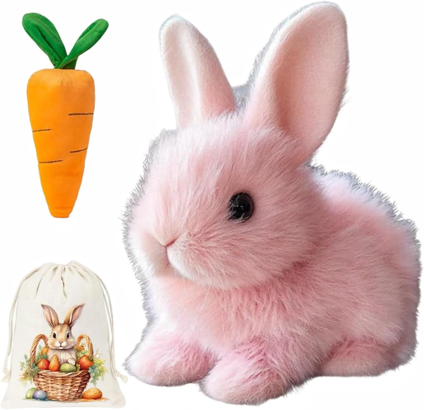 Bunby - My Realistic Bunny Toy with Candy Bag Bunny Carrot Interactive ...