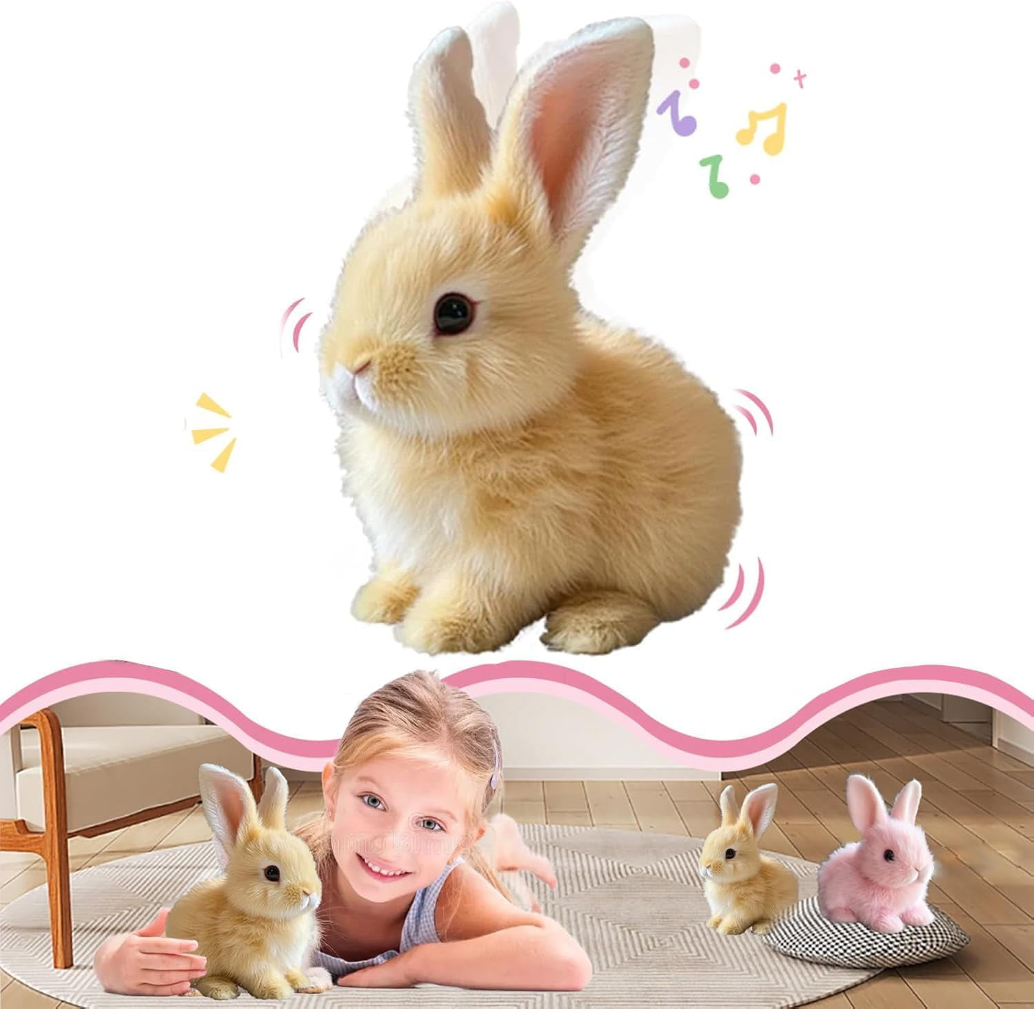 Bunby - My Realistic Bunny Toy, 2025 New Easter Plush Interactive ...
