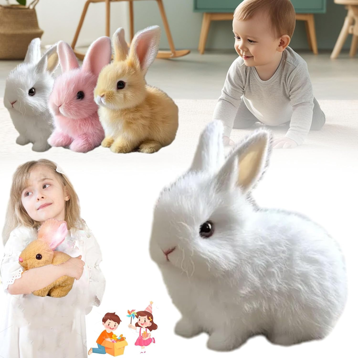 Bunby - My Realistic Bunny Toy, Bunbi Realistic Bunny Toys for Kids ...