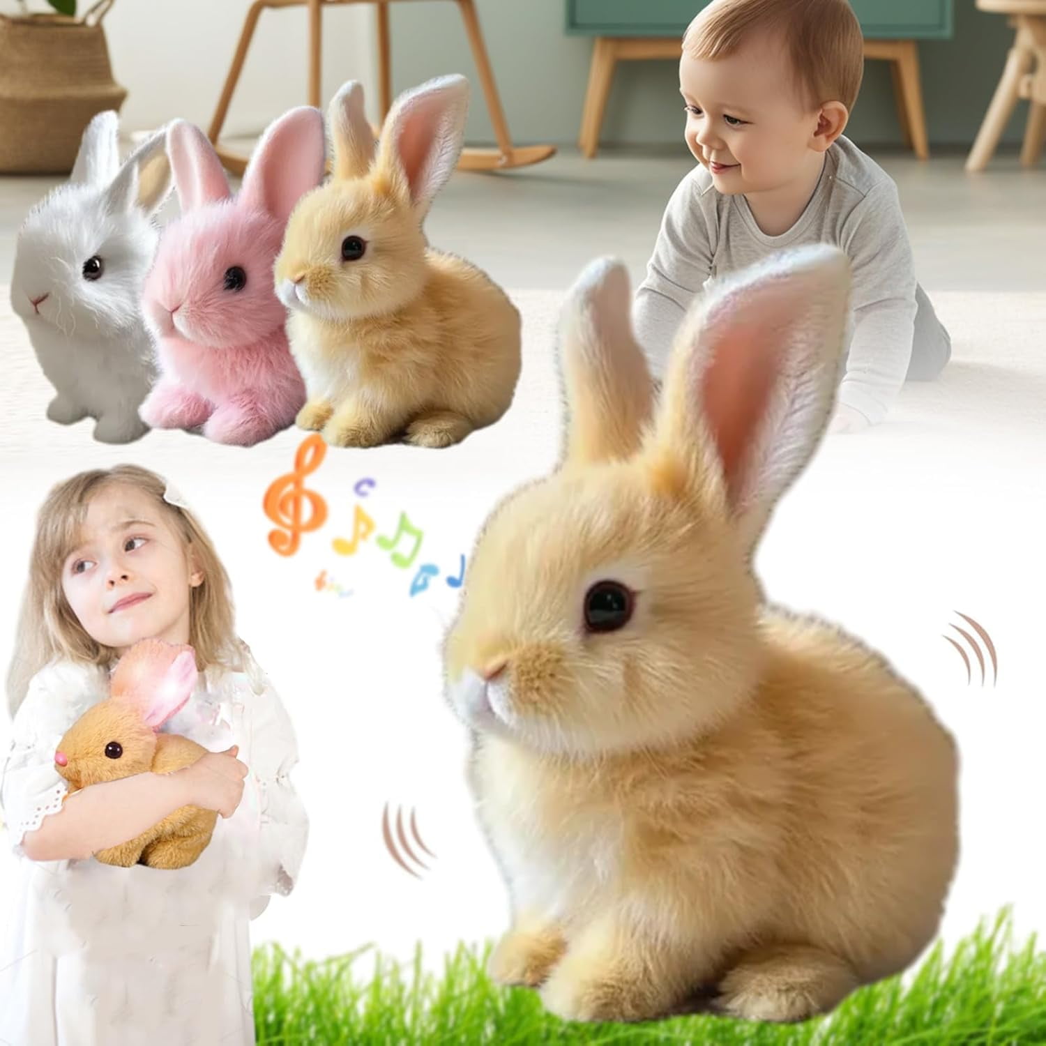 Bunby - My Realistic Bunny Toy, Bunbi Realistic Bunny Toys for Kids, Bundy Realistic Bunny ...