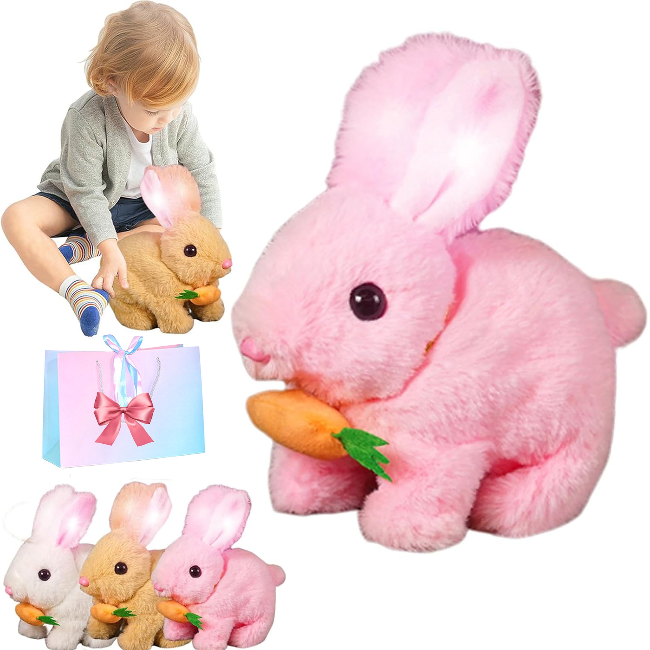 Bunby - My Realistic Bunny Toy, Bunny Realistic Bunny Toy with Sounds and Movements, Interactive ...