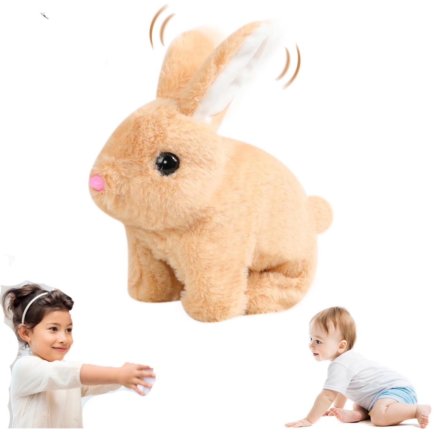 Bunby - My Realistic Bunny Toy,Easter Interactive Plush Bunny,Realistic ...