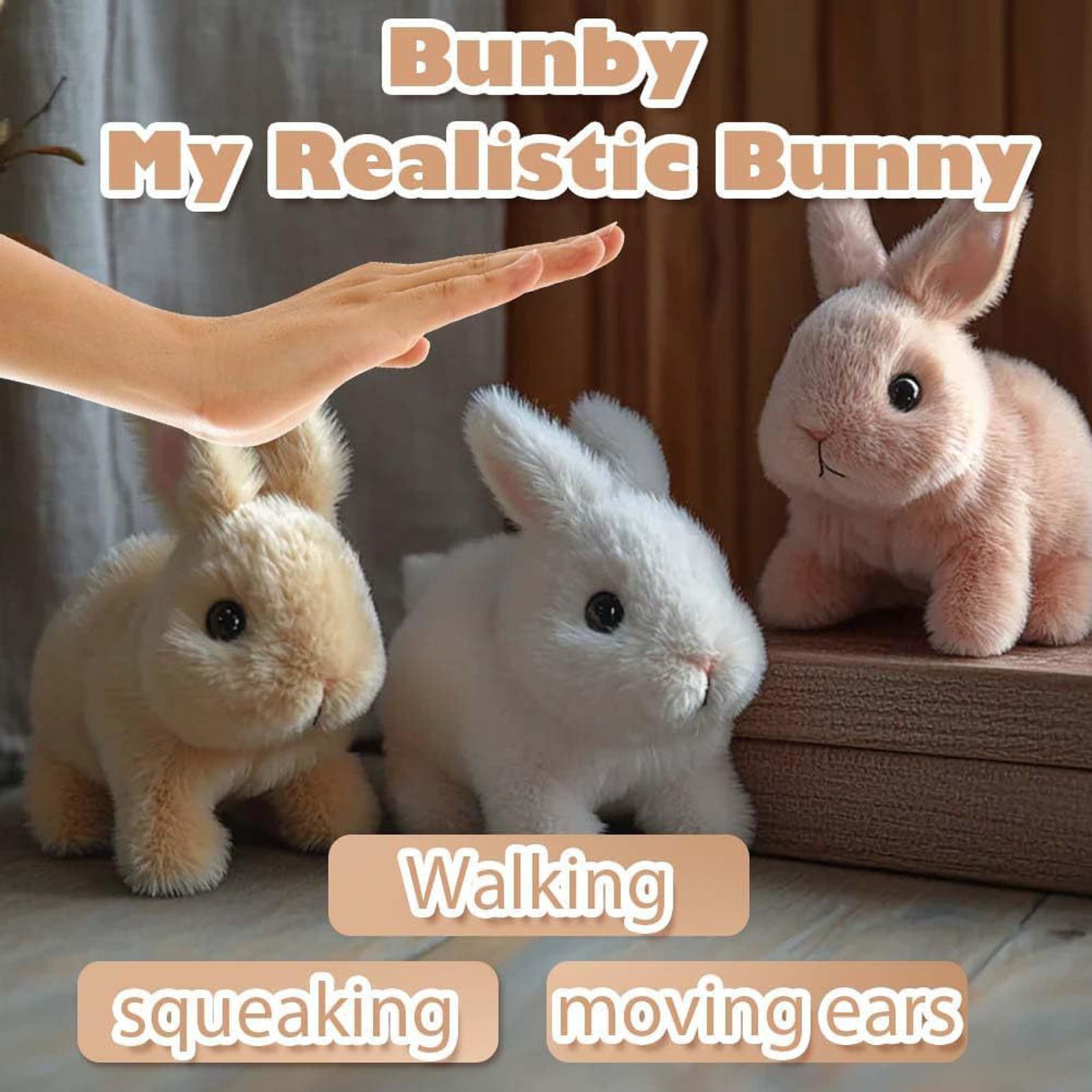 Bunby - My Realistic Bunny Toy, Interactive Bunny Realistic Bunny - Jumping, Twitching, And ...