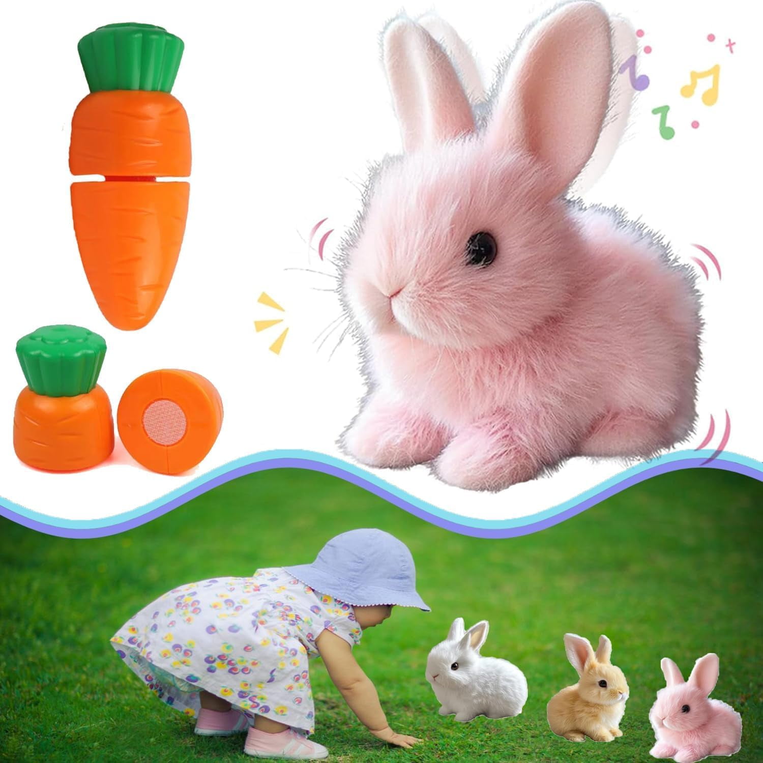 Bunby - My Realistic Bunny Toy, Interactive Bunny Realistic Bunny ...