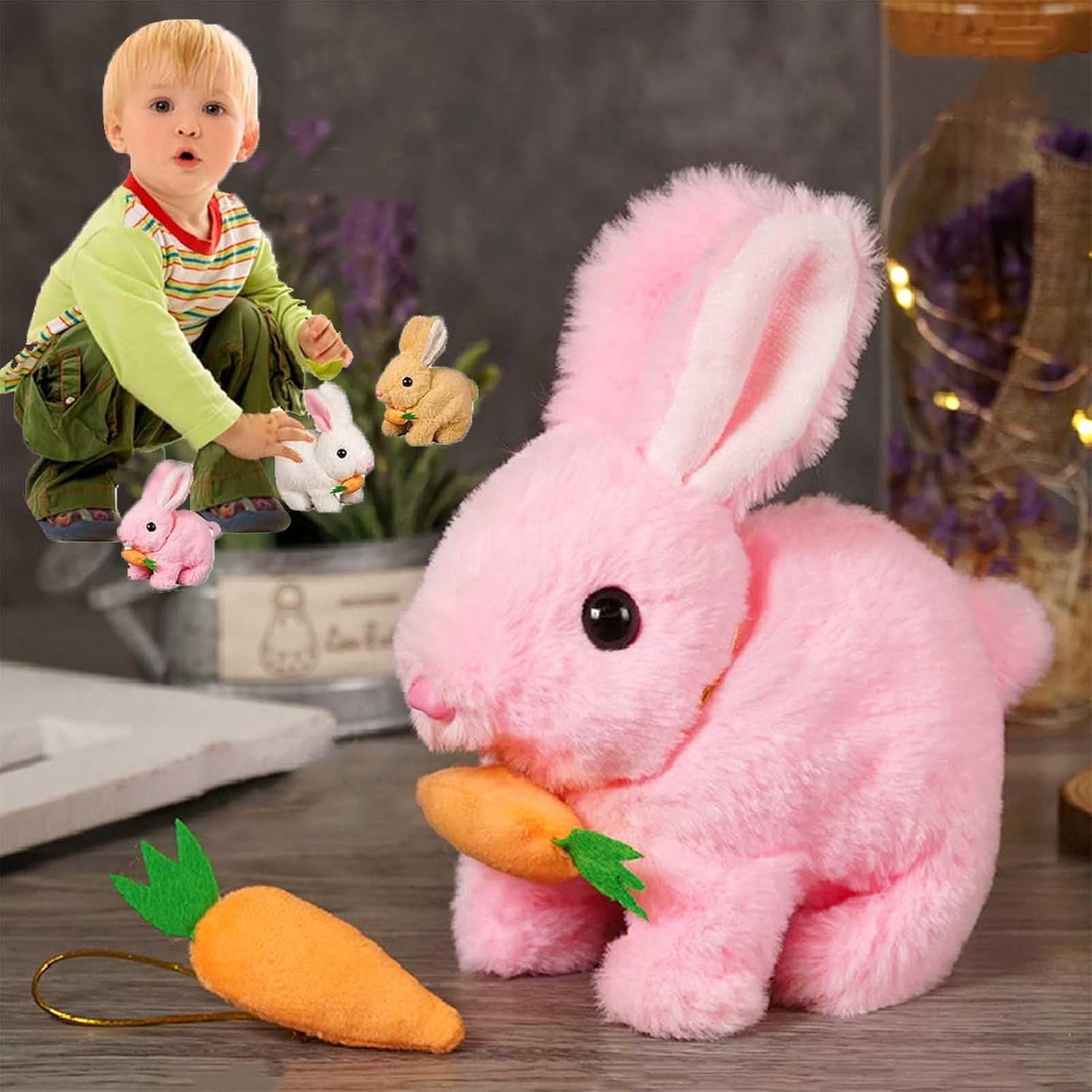 Bunby - My Realistic Bunny Toy,Realistic Bunny Toy for Kids,Interactive ...