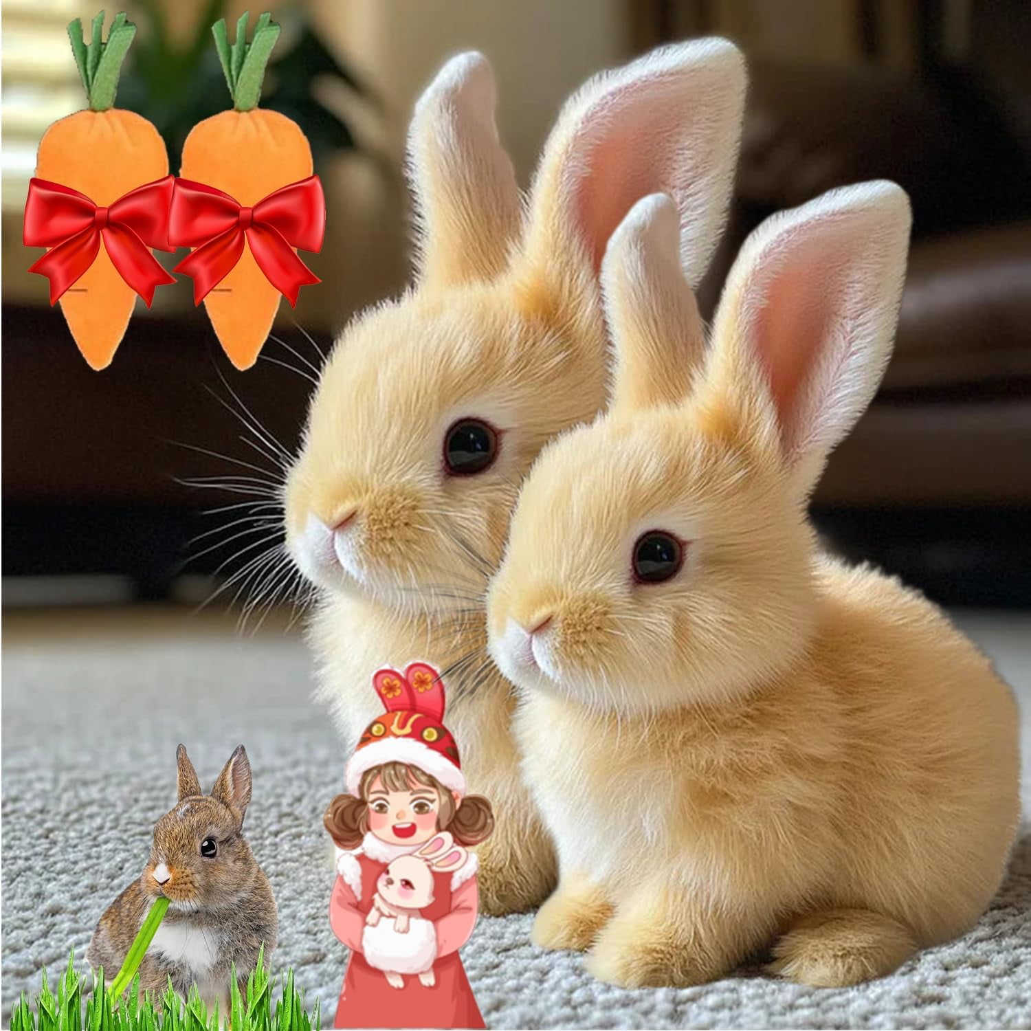 Bunby - My Realistic Bunny Toy, Realistic Bunny Toy for Kids, Perfect ...