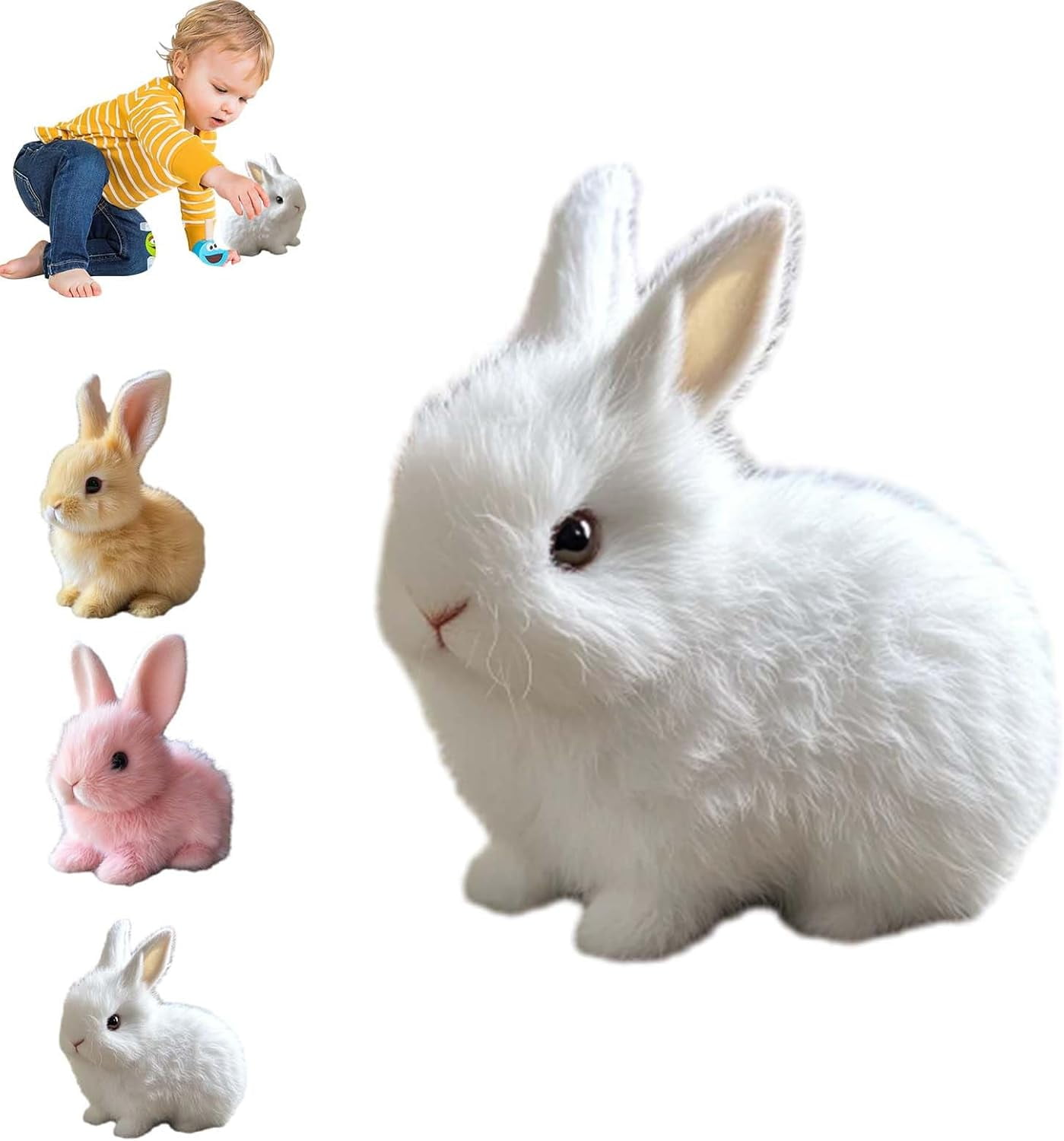 Bunby - My Realistic Bunny Toy, Realistic Bunny Toys for Kids That Move ...