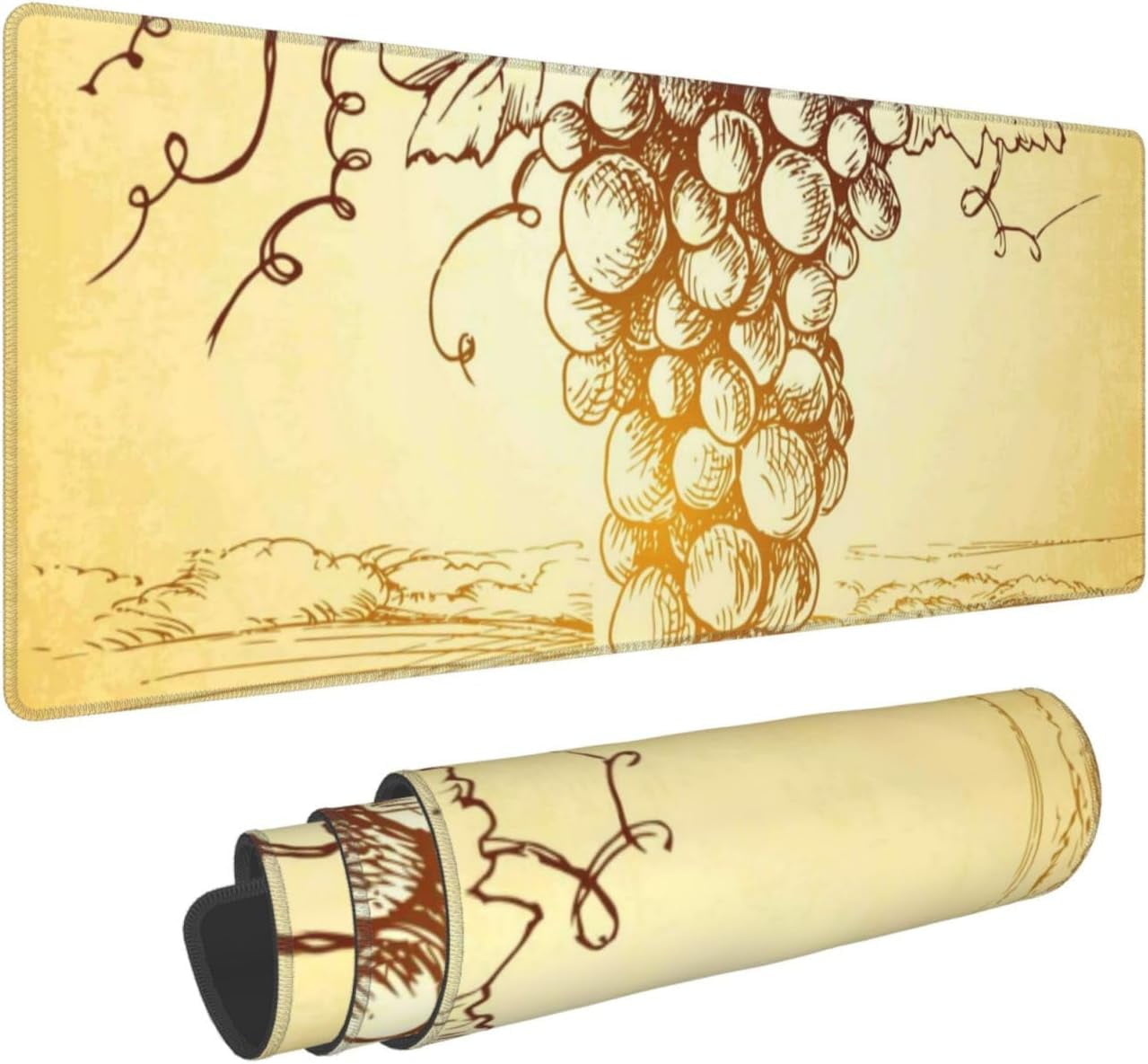 Bunch of Grapes Large Gaming Mouse Pad 31.5 x 11.8in Desk Keyboard Pad ...