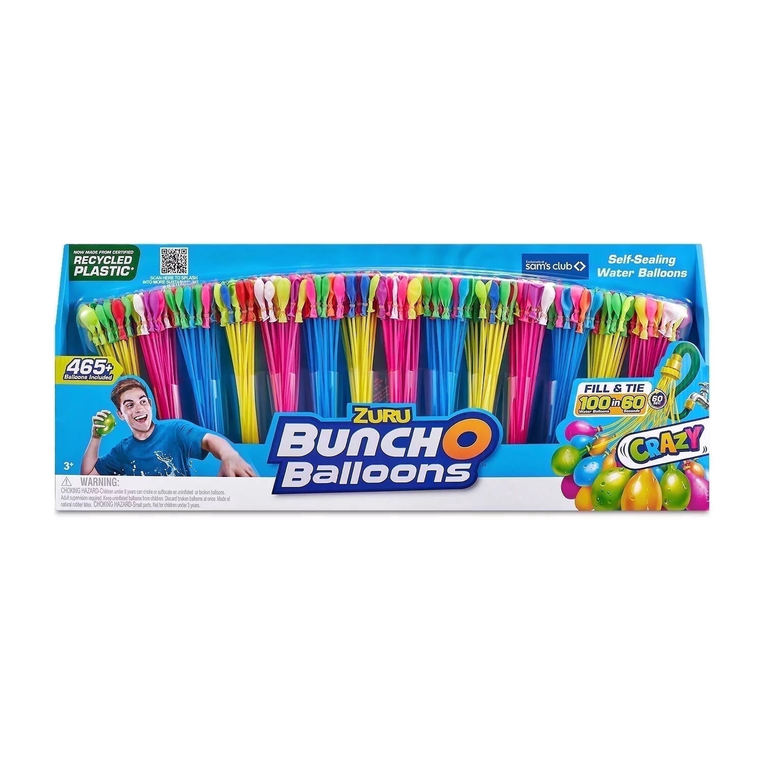ZURU Bunch O Balloons: Easy Rapid-Fill, 465 Self-Tying Recyclable Water ...