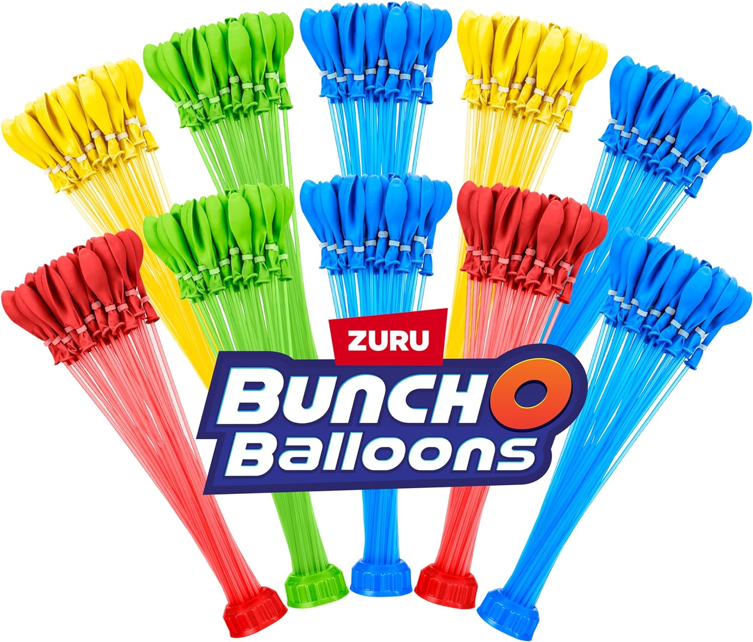 Bunch O Balloons Multi-Colored (10 Bunches) by ZURU, 350+ Rapid-Filling ...