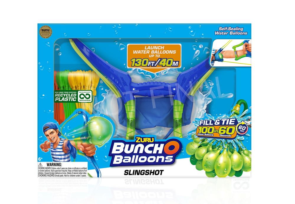 Bunch O Balloons Slingshot with 100 Self-Sealing Balloons and 16' Water ...