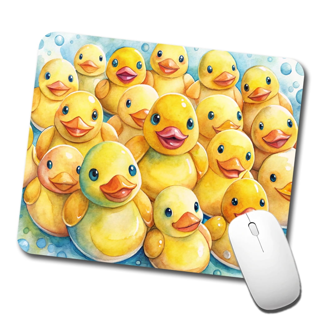 Bunch Of Cute Overlapping Rubber Ducks Mouse Pad Low Profile Gaming Mat ...
