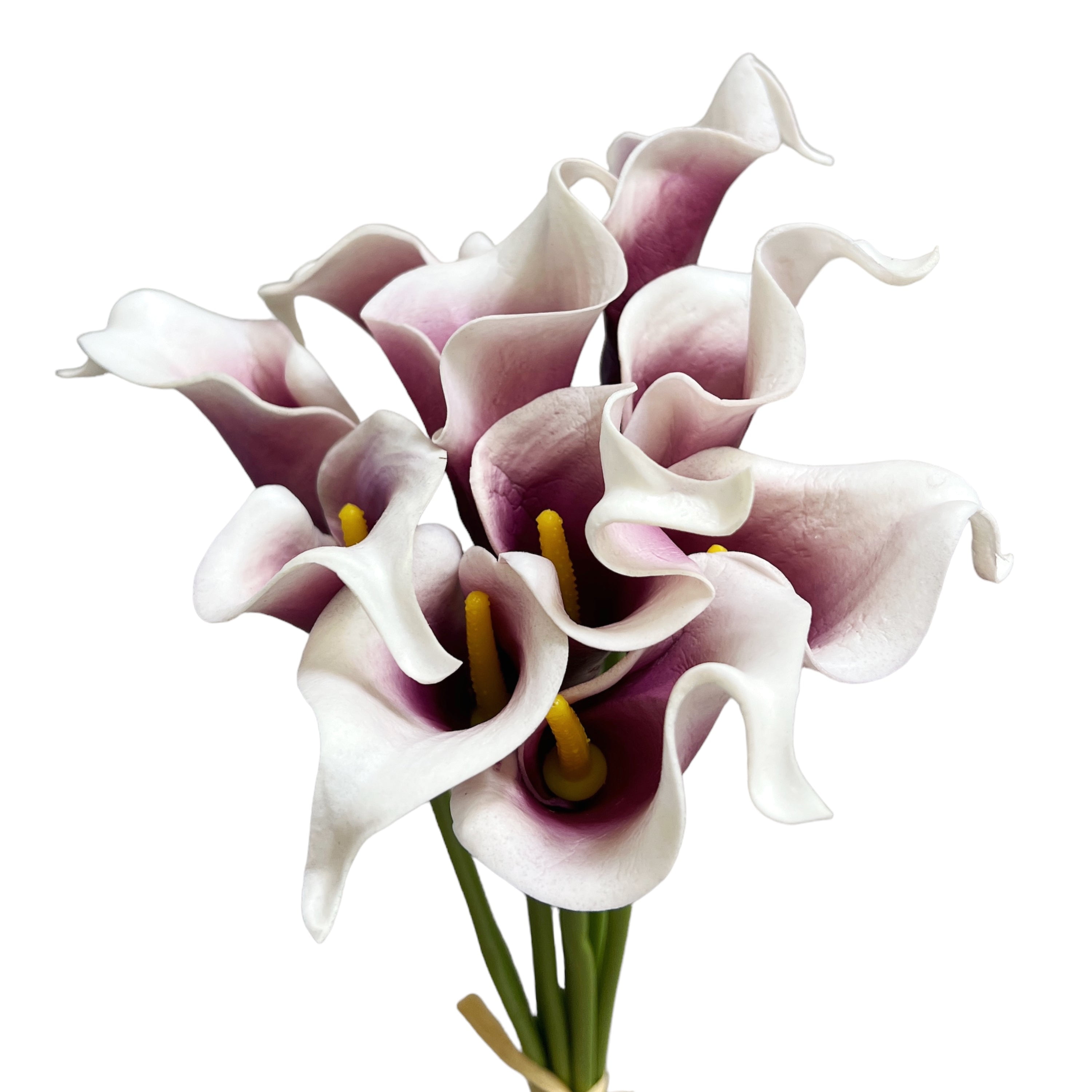 Bunch of 10 Realistic Artificial Calla Lily Flower Stems in Various ...