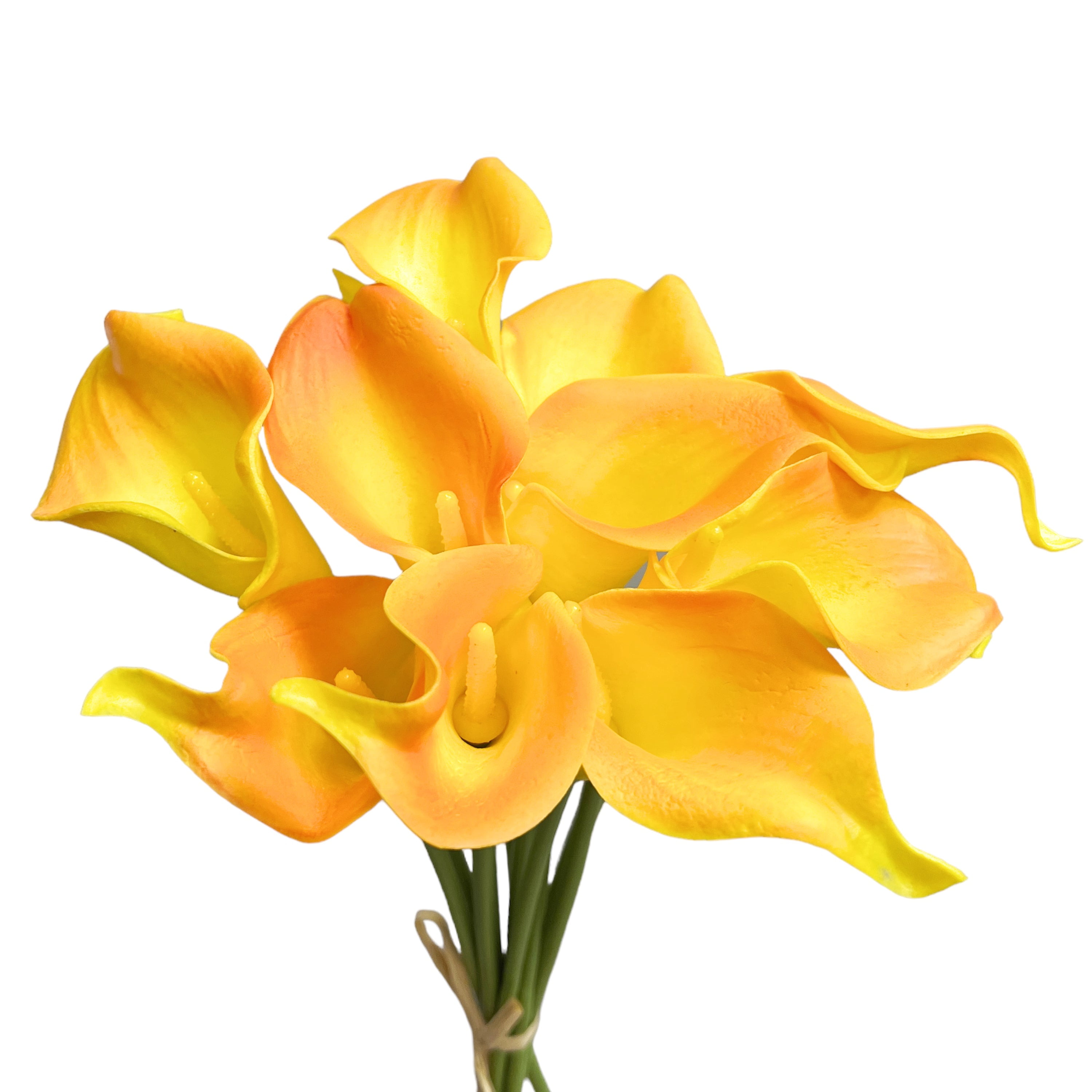 Bunch of 10 Realistic Artificial Calla Lily Flower Stems in Various ...