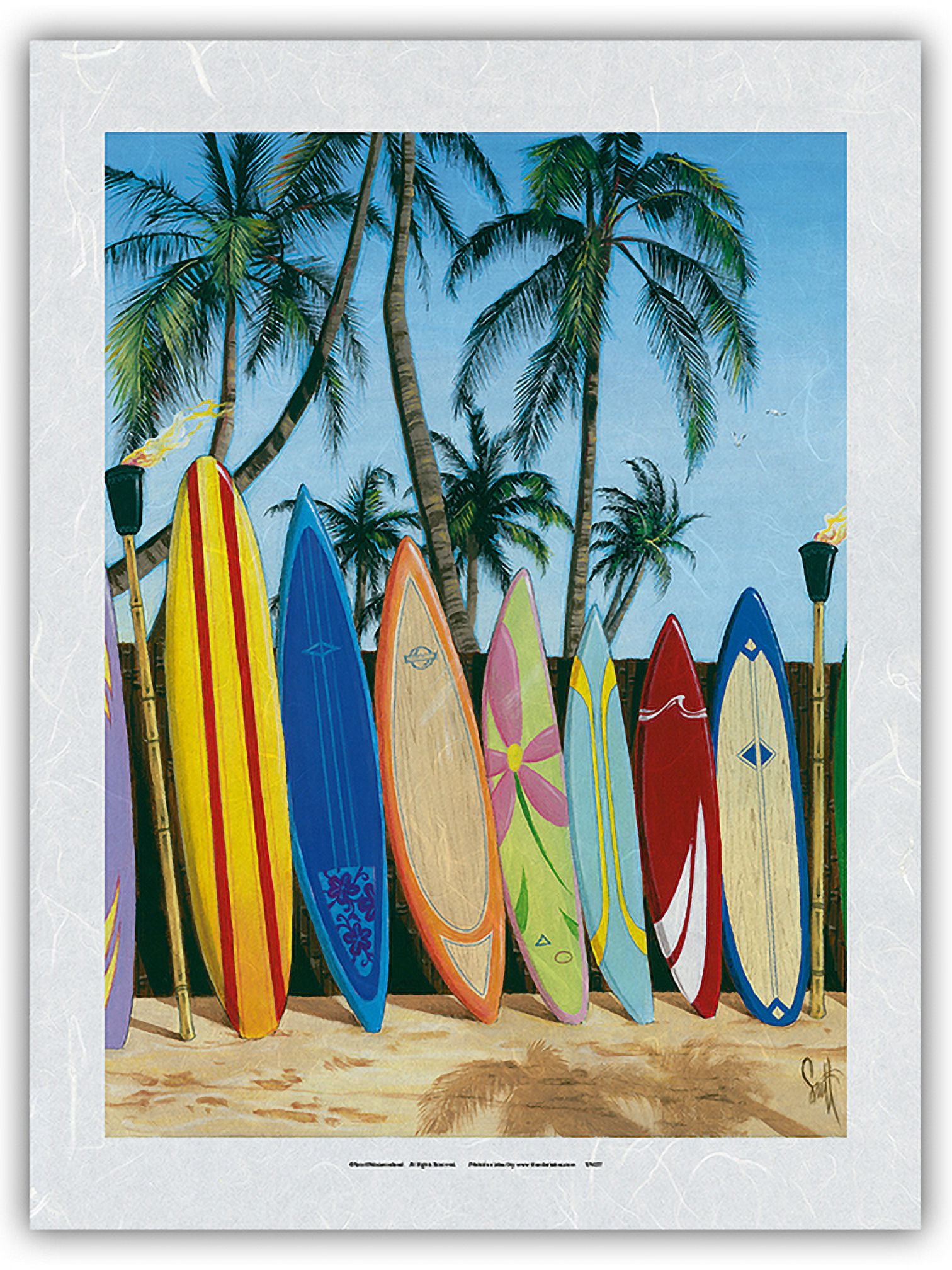 Bunch of Boards - Surfboard Art - From an Original Color Painting by ...