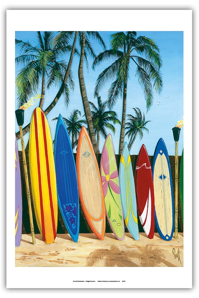 Bunch of Boards - Surfboard Art - From an Original Color Painting by ...