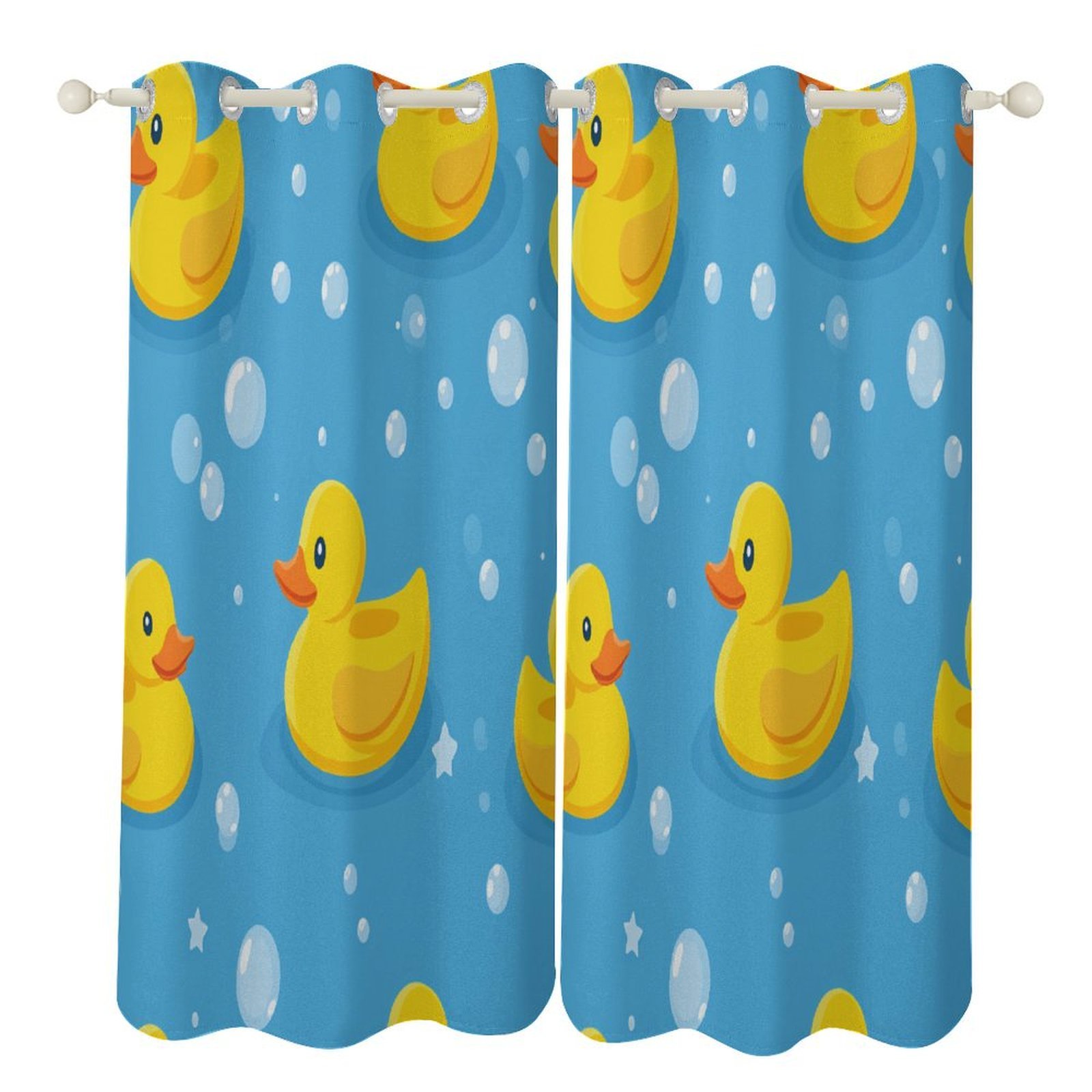 Bunch of Rubber Ducks 2pcs Blackout Curtains For Living Room Bedroom ...