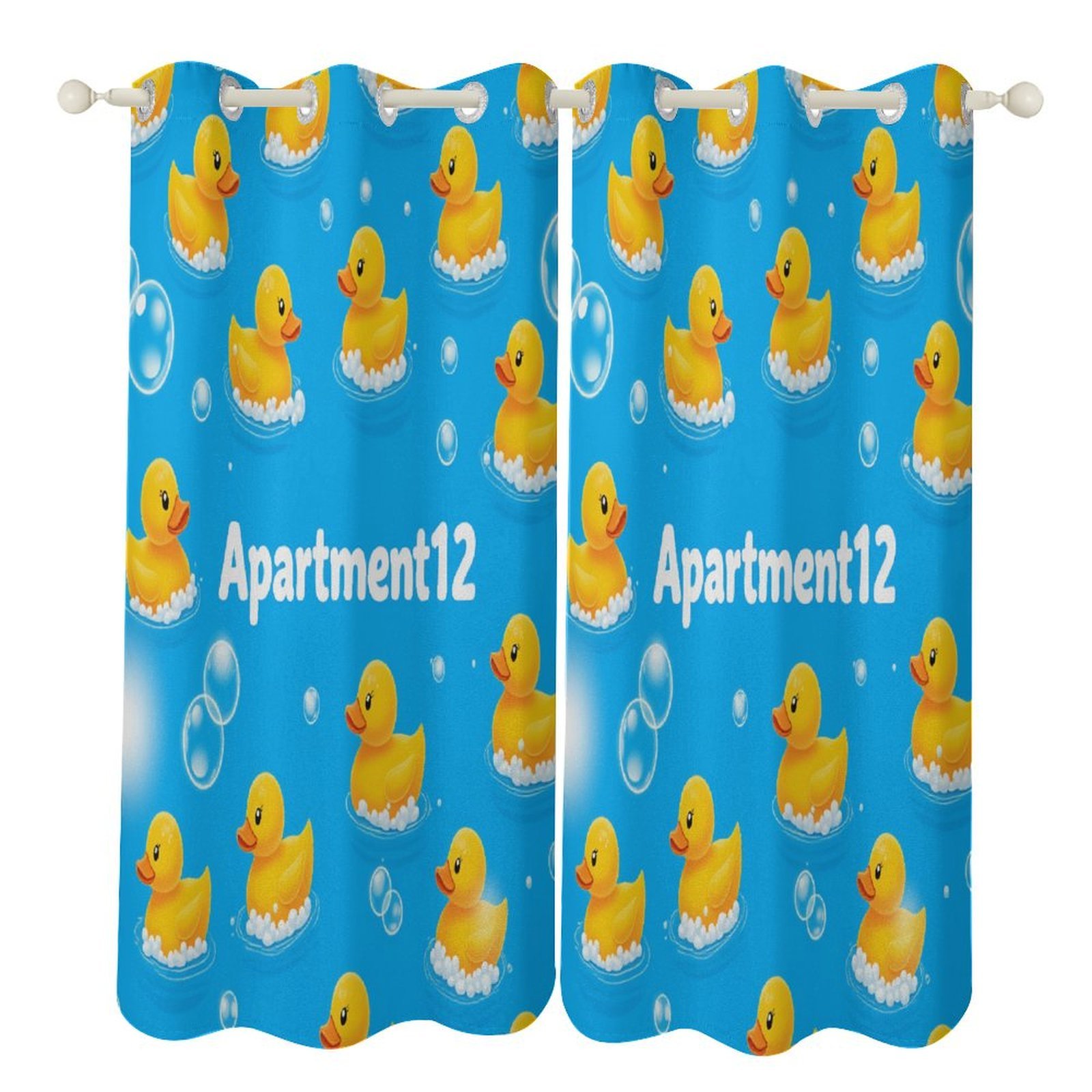 Bunch of Rubber Ducks Blackout Curtains Window Drapes Room Darkening ...