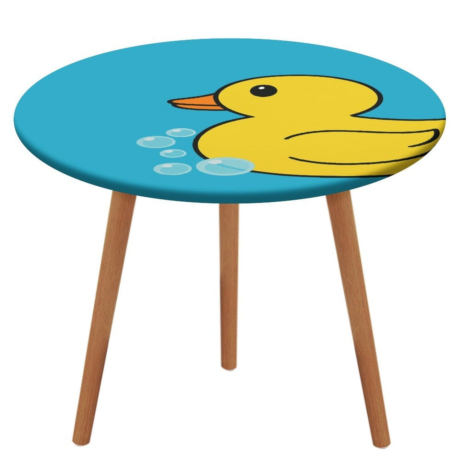 Bunch of Rubber Ducks Round Fitted Tablecloth with Elastic Edged ...