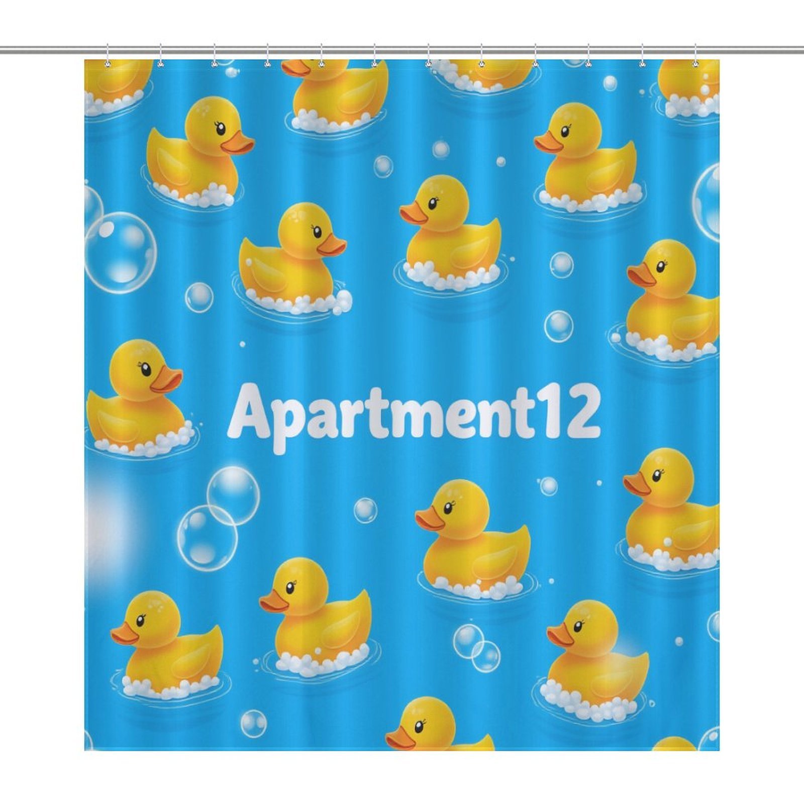 Bunch of Rubber Ducks Shower Curtain Bathroom Curtains Waterproof ...