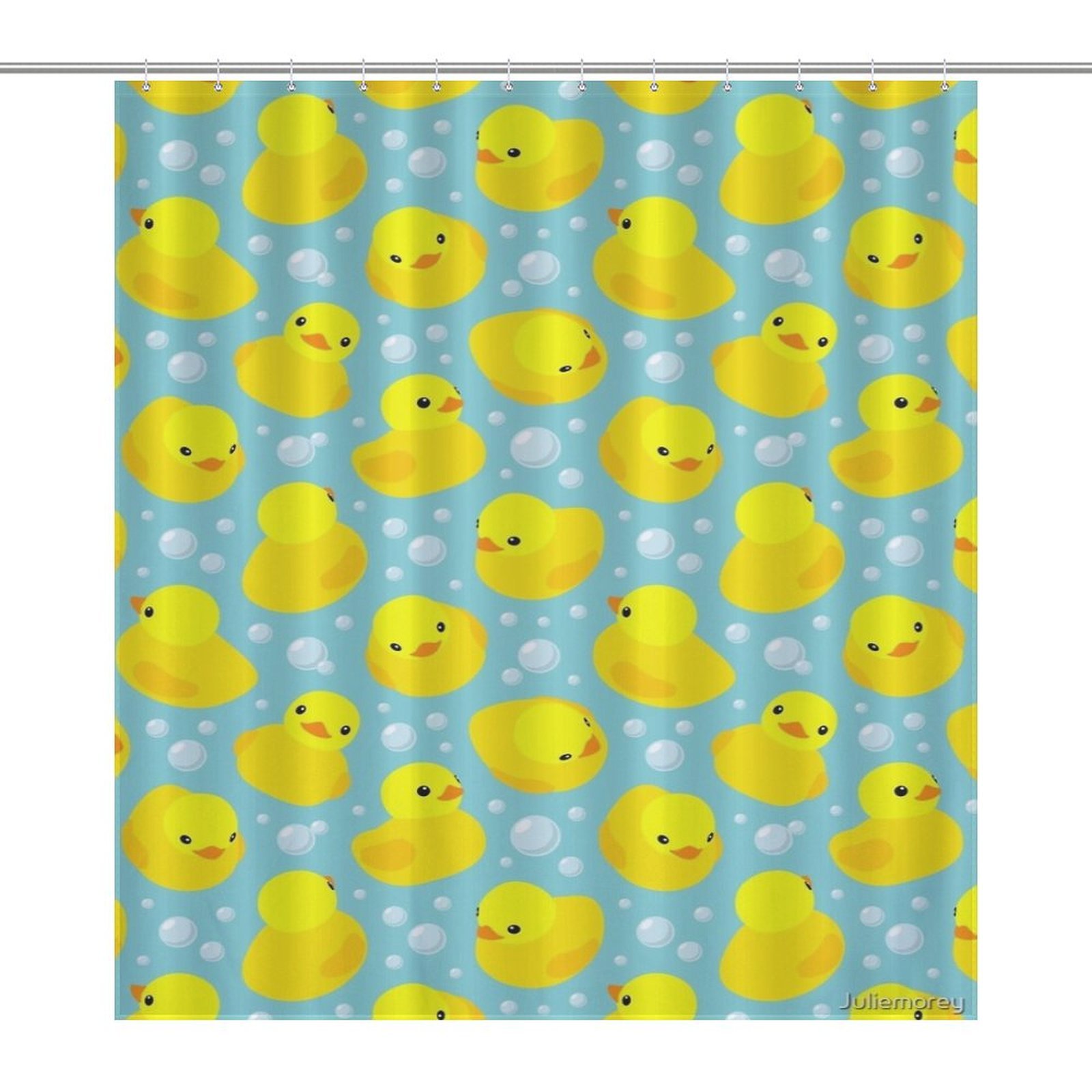 Bunch of Rubber Ducks Shower Curtain Bathroom Curtains Waterproof ...