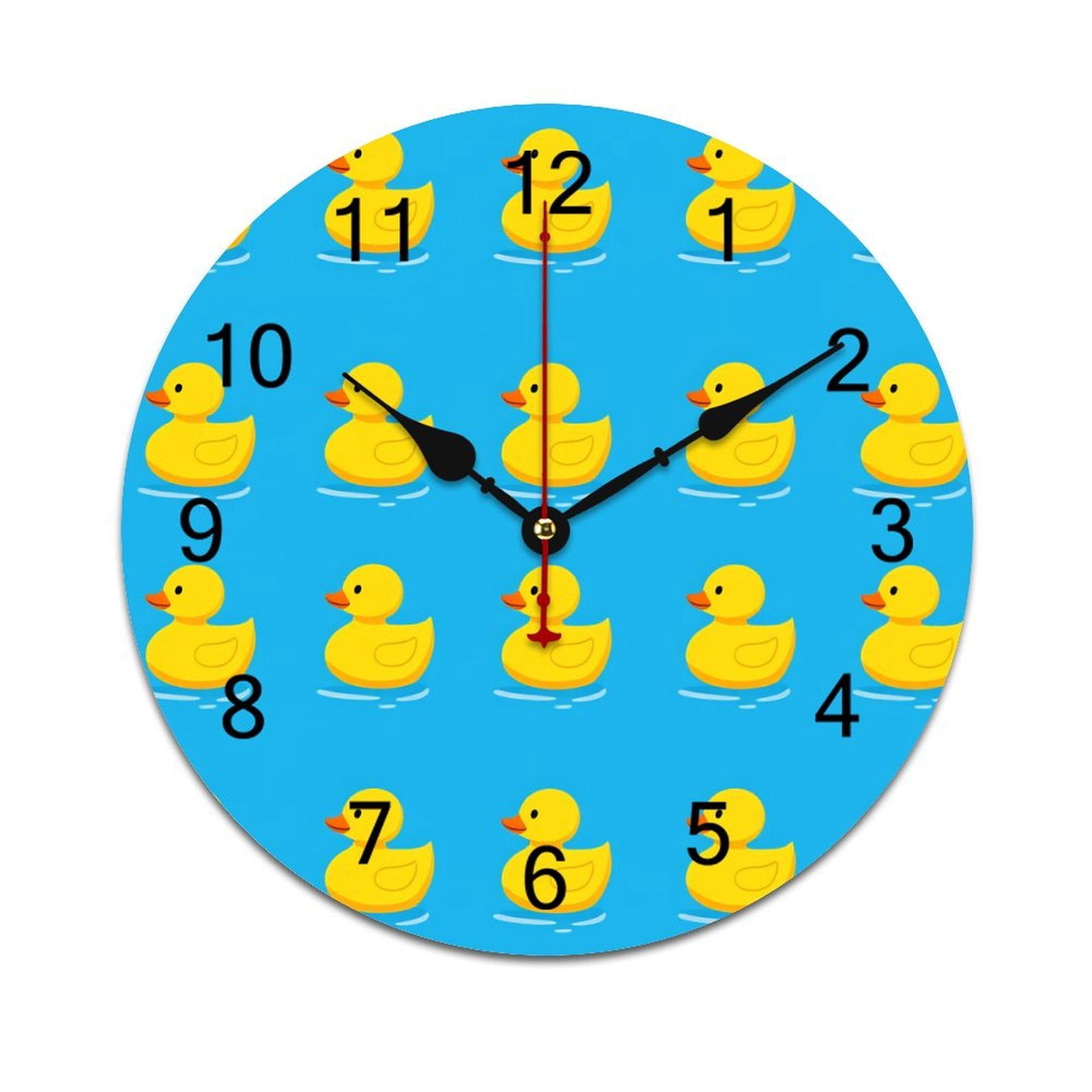 Bunch of Rubber Ducks Time Decorative Wall Clocks Round Large Wall ...