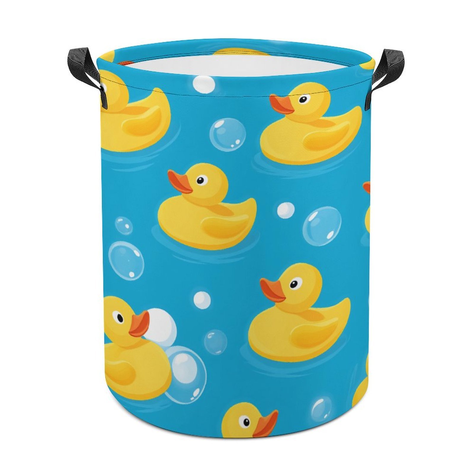 Bunch of Rubber DucksLaundry Basket Collapsible Clothing Hamper Toys ...