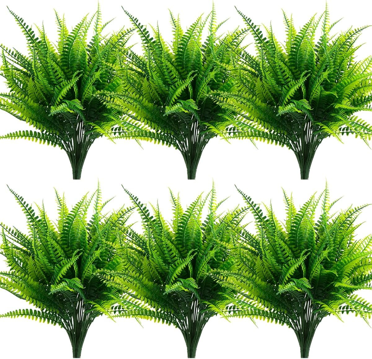 Artificial Ferns for Outdoors Fake Boston Fern Greenery Plants UV ...