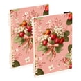 Bunches Of Strawberries Flowers with Bows Notebook Detachable Coil ...