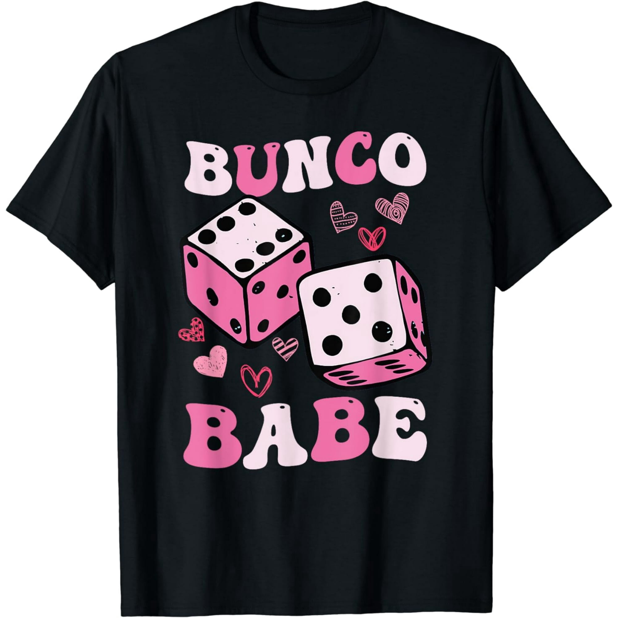 Bunco Babe Funny Bunco Game Night Women Retro Groovy Gamble T-Shirt ...