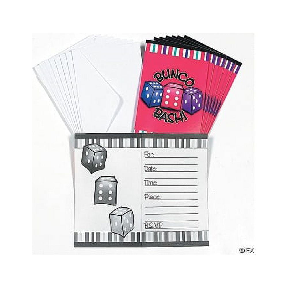 Bunco Invitations - 8 Pieces Per Set - Walmart.com