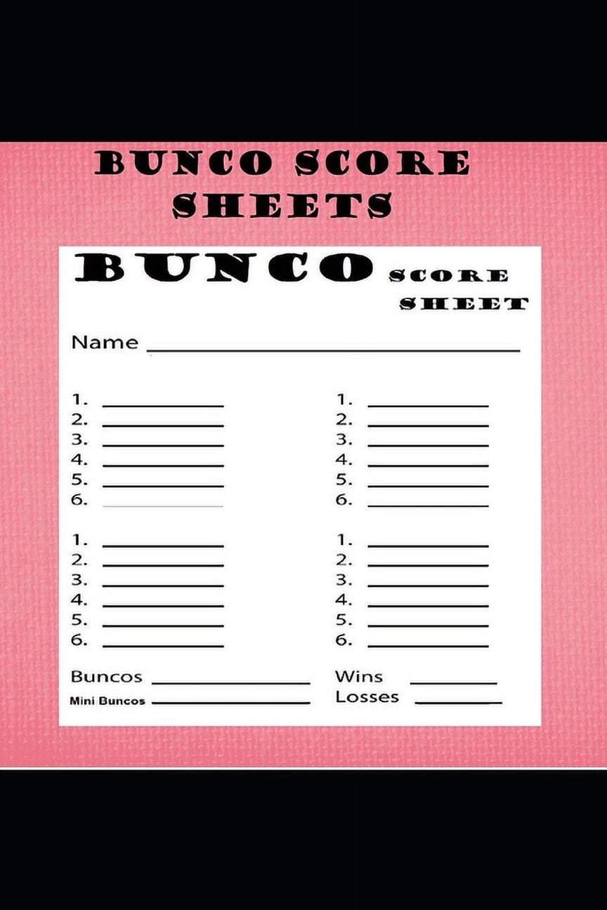 Bunco Score Sheets, Book 1 (Paperback) - Walmart.com