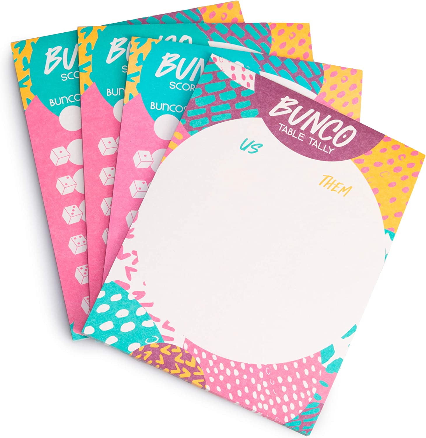 Bunco Scoresheet Refills - 75 Scoreboards & 25 Table Sheet Tally Pads ...
