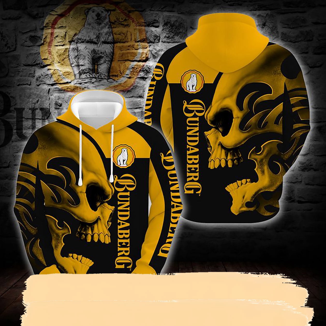 Bundaberg Rum Skull 3D Printed Hoodie - Walmart.com