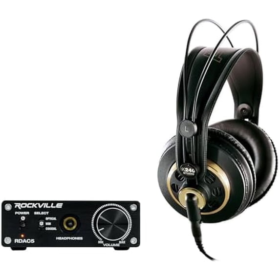 Bundle: (1) AKG K240 Studio Over-Ear Semi-Open Recording Mixing ...