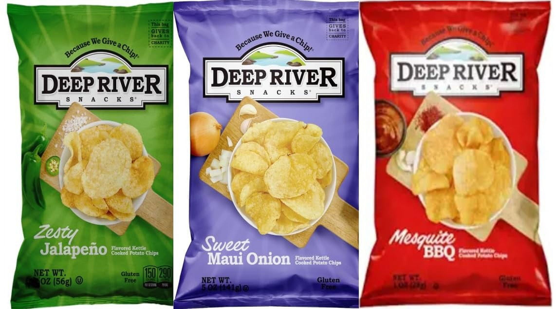 Bundle - 1oz Kettle CM31 Cooked Deep River Potato Chips, 10ct - In ...