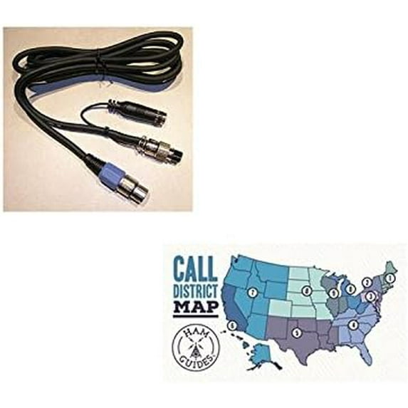 Bundle - 2 Items - Mic Adapter Cable, XLR: Icom 8-pin Round and Ham ...